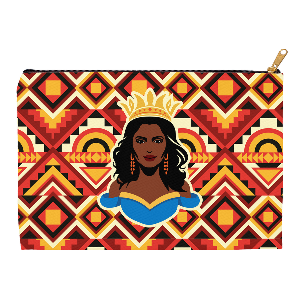 Queen Vibes - African American Woman - Accessory Bag – Black Stationery