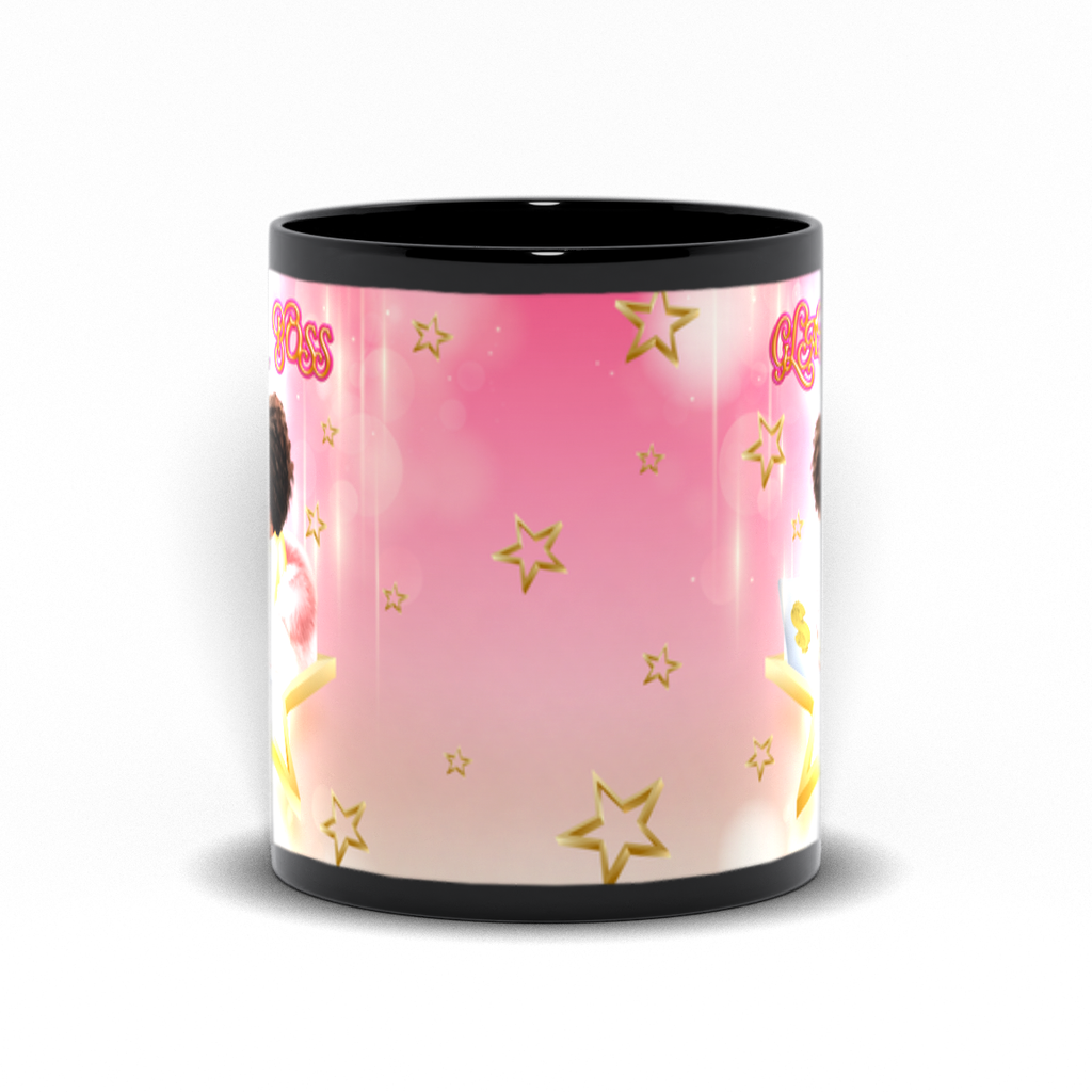 Star Glam Boss - African American Woman - Coffee Mugs – Black Stationery