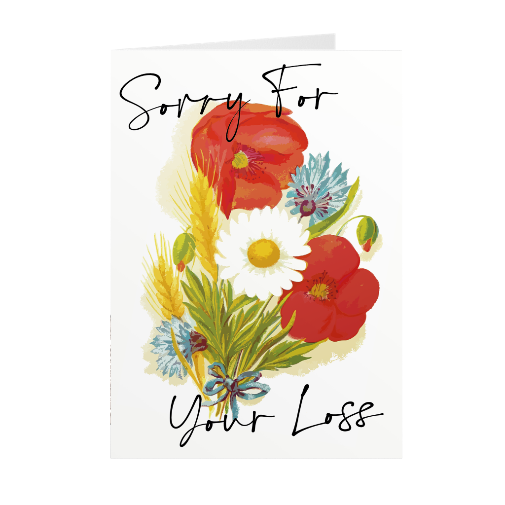 Bouquet of Flowers - Sorry For Your Loss - Sympathy Greeting Cards ...